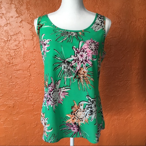 Dalia Collection | Tops | Dalia Collection Green Floral Tank | Poshmark